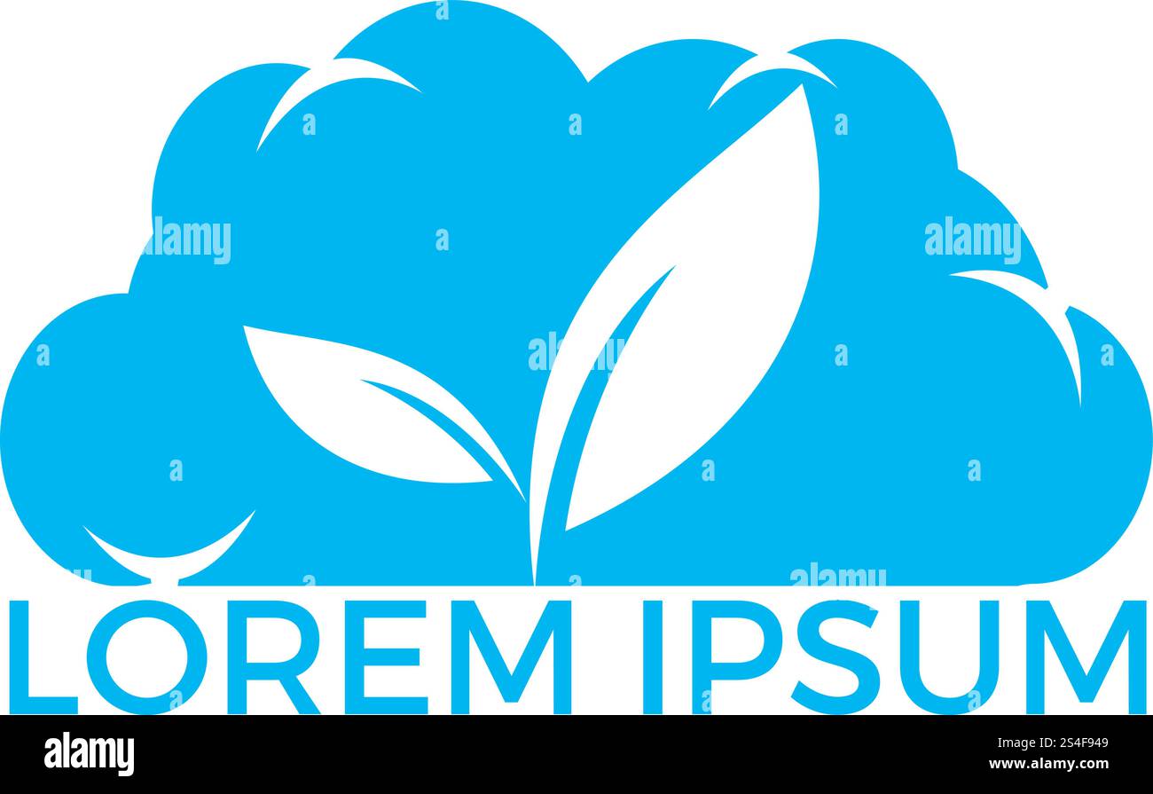Cloud Leaf Logo Design Stock Vector Image & Art - Alamy