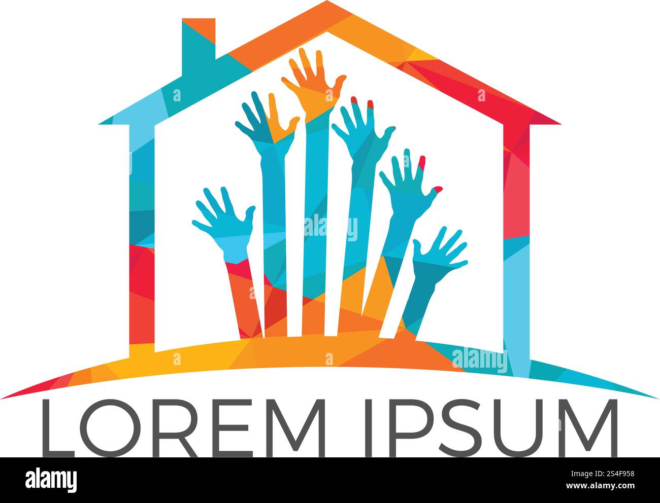 Orphan children home logo design. Child care parenting education and ...