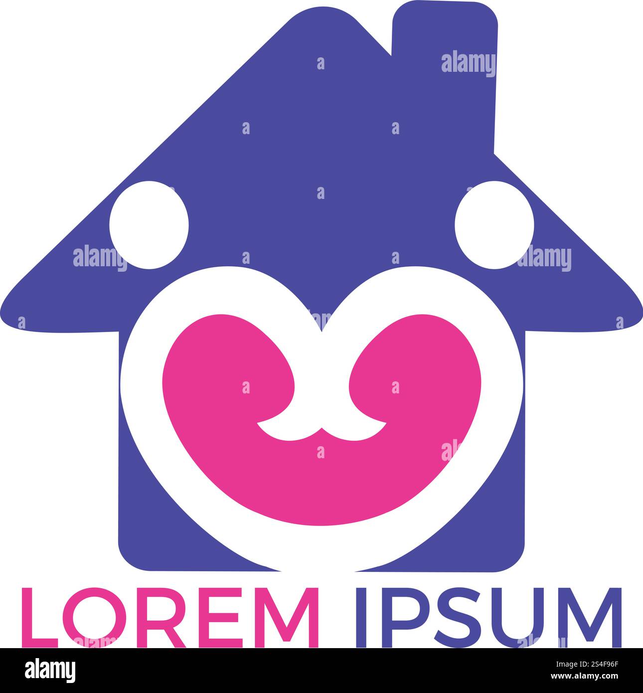 Love House Logo Design. Couple Home Icon. love house vector Stock ...