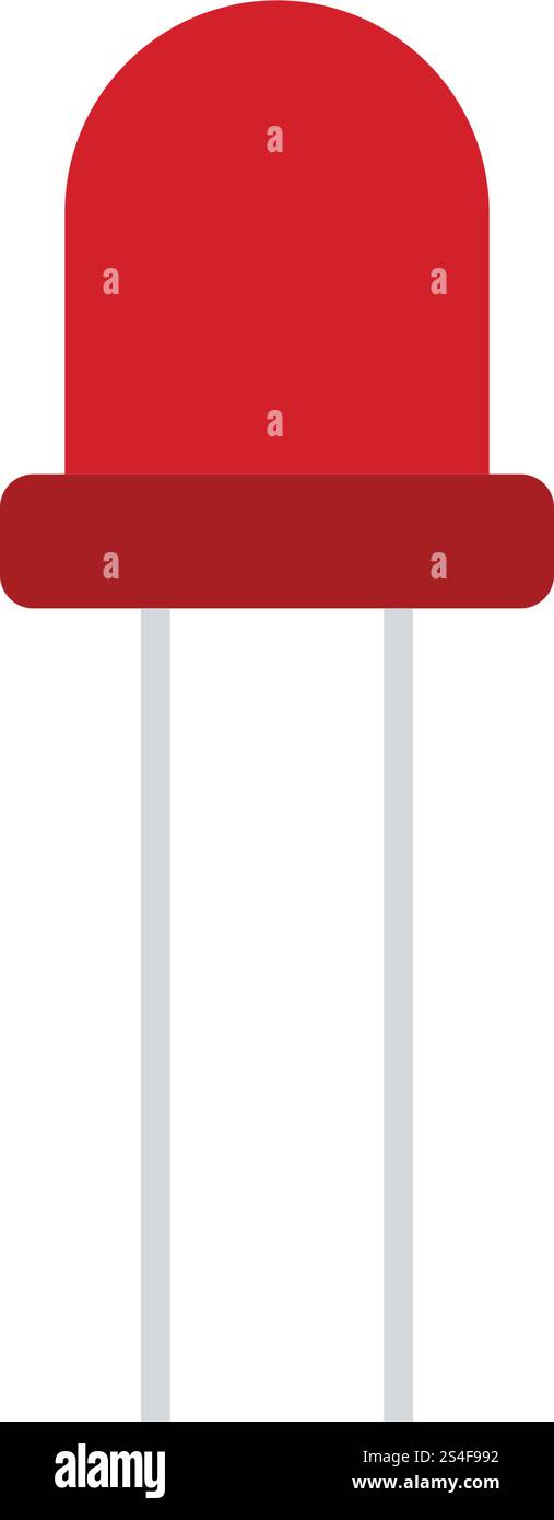 Light-emitting diode icon. Flat color design. Vector illustration Stock ...