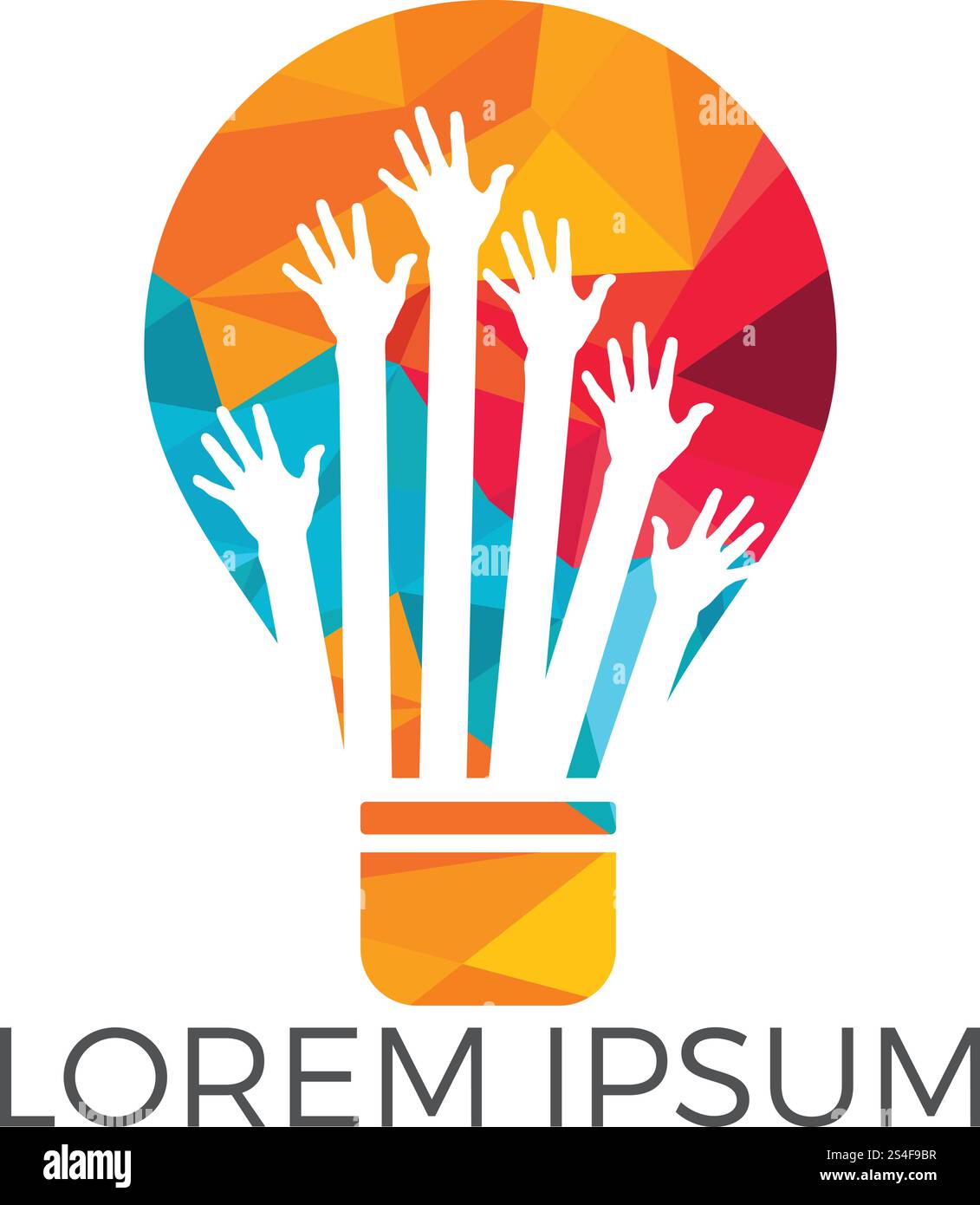 Hands help care logo and symbol vector. Symbol of Charity. Orphans kid ...