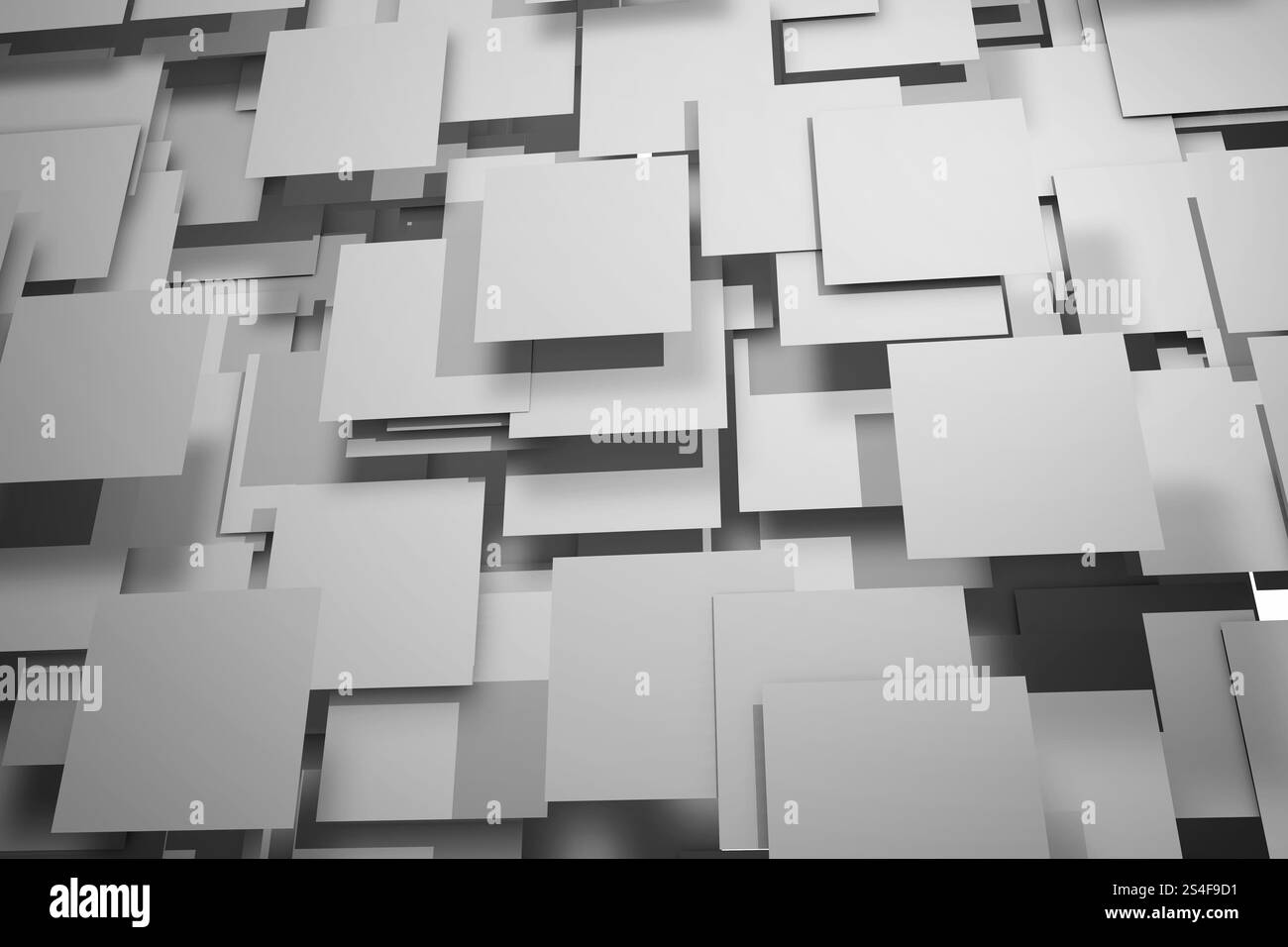 Field of gray square plates. 3d render image Stock Photo - Alamy