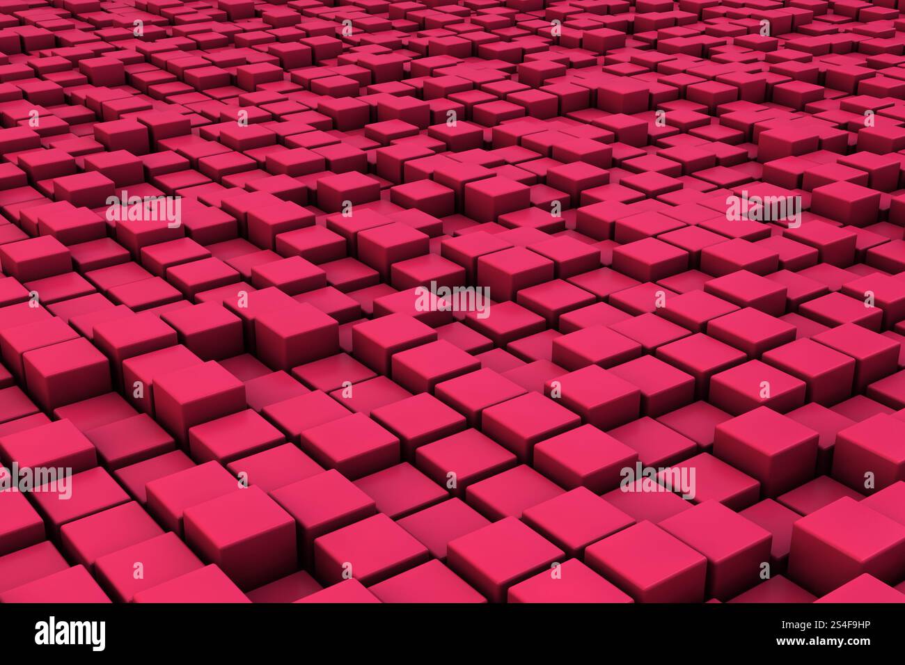 Field of red 3d cubes. 3d render background image Stock Photo - Alamy