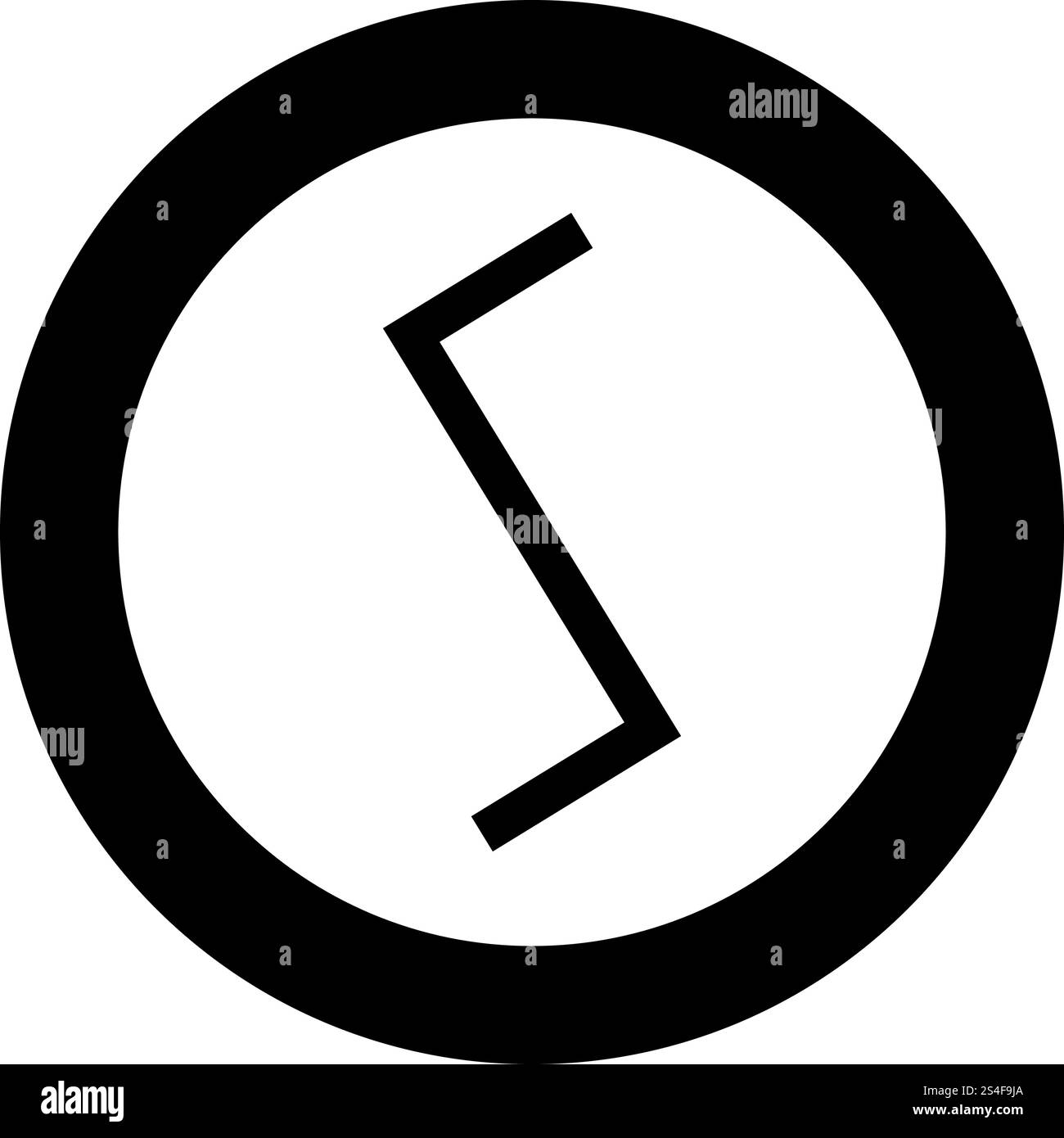 Sowull rune sol sun symbol icon black color vector in circle round ...