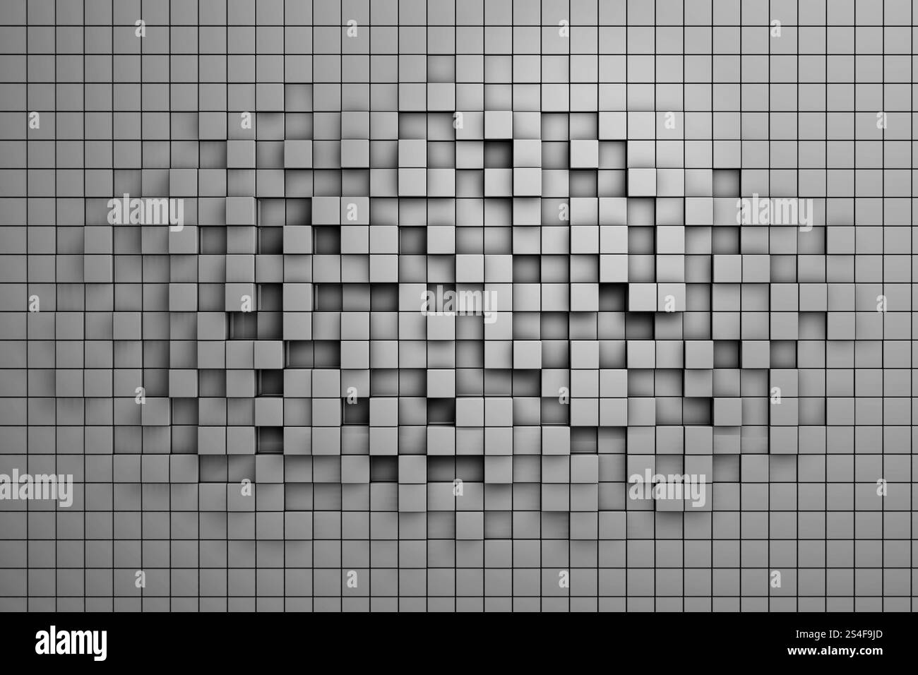 Field of gray 3d cubes. 3d render background image Stock Photo - Alamy