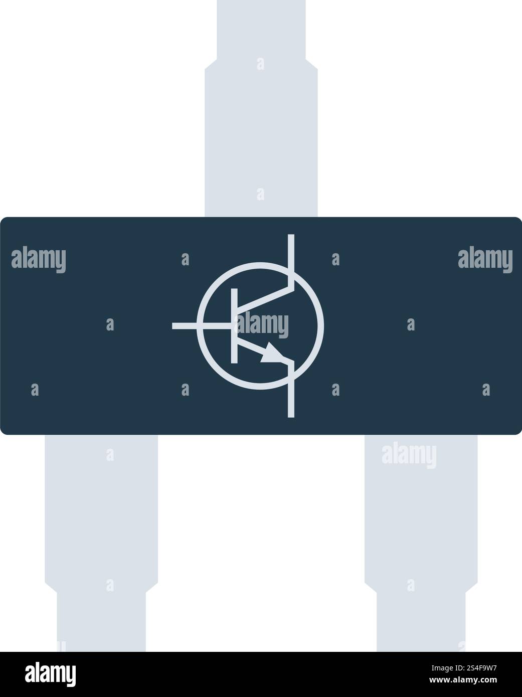 Smd transistor icon. Flat color design. Vector illustration Stock ...