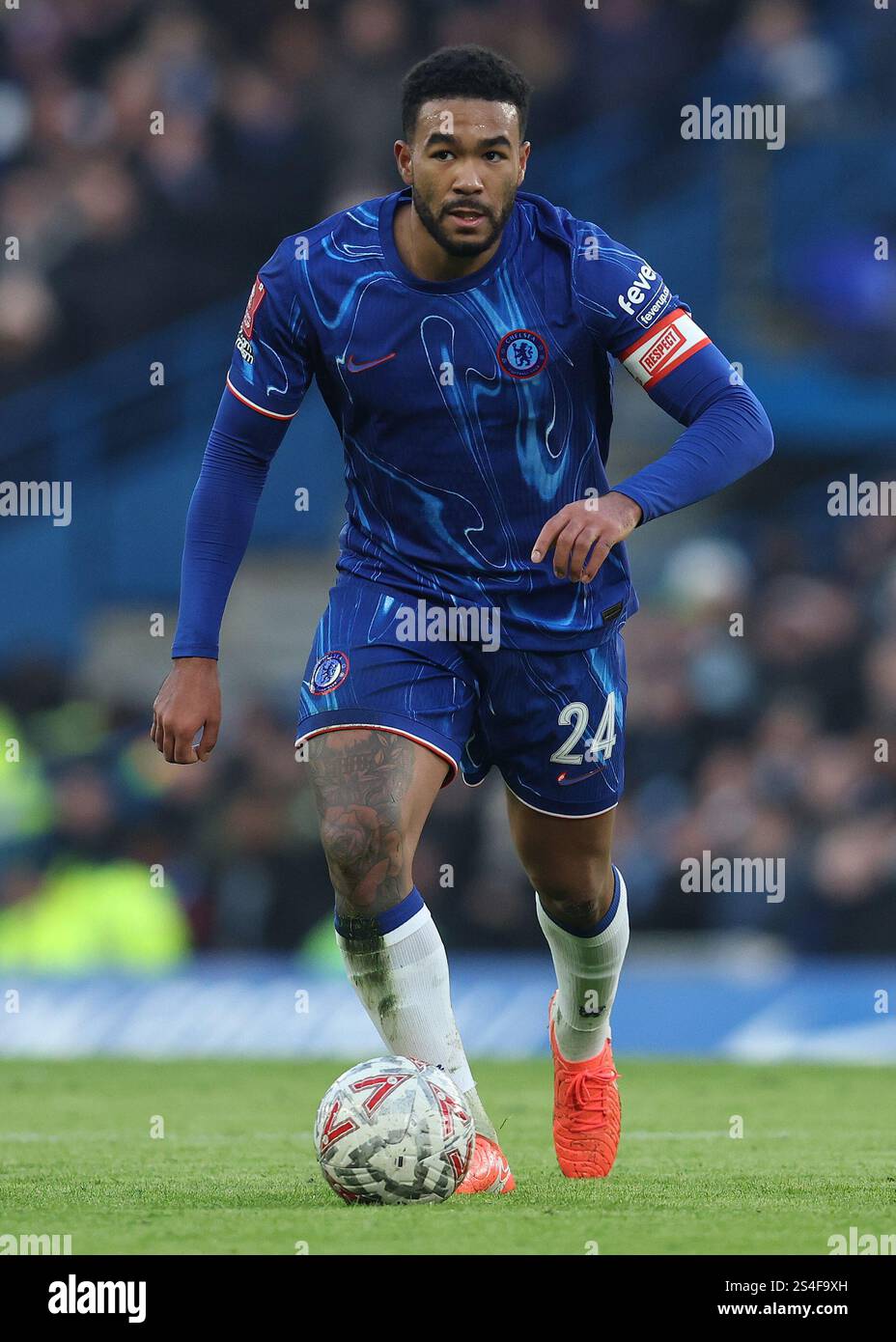 London, UK. 11th Jan, 2025. Reece James of Chelsea during the FA Cup ...