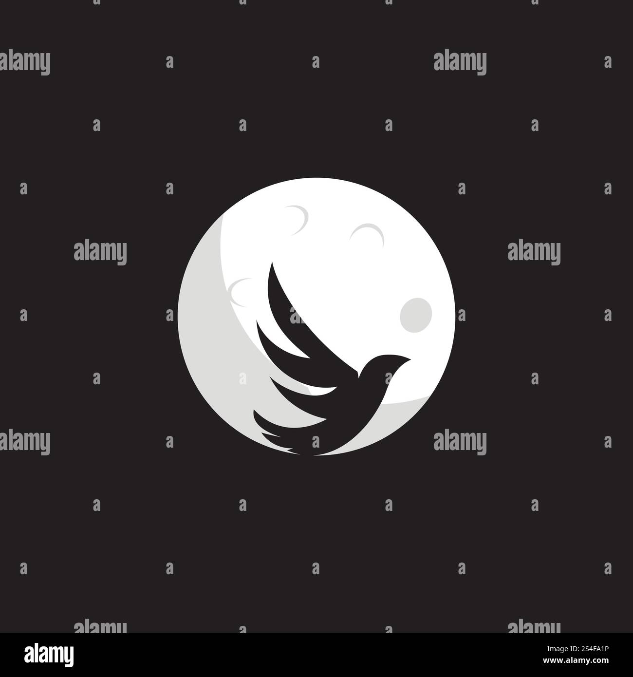 Bird and moon vector design. Idea for company style and logo Stock ...
