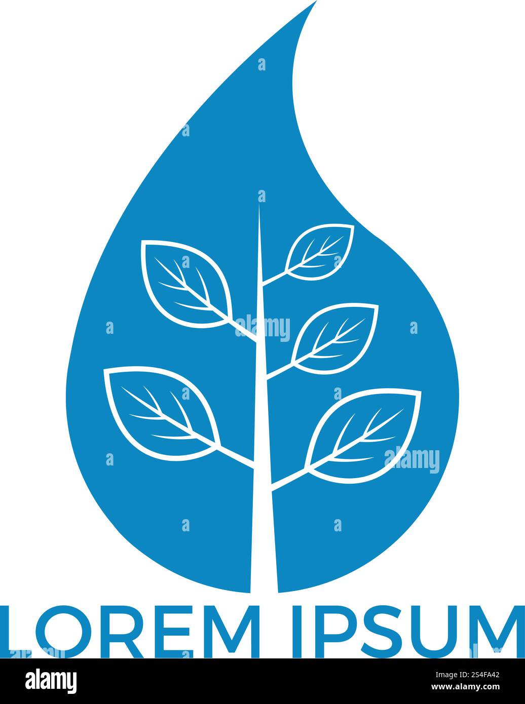 Water drop with tree icon vector logo design. Ecology, environment and ...