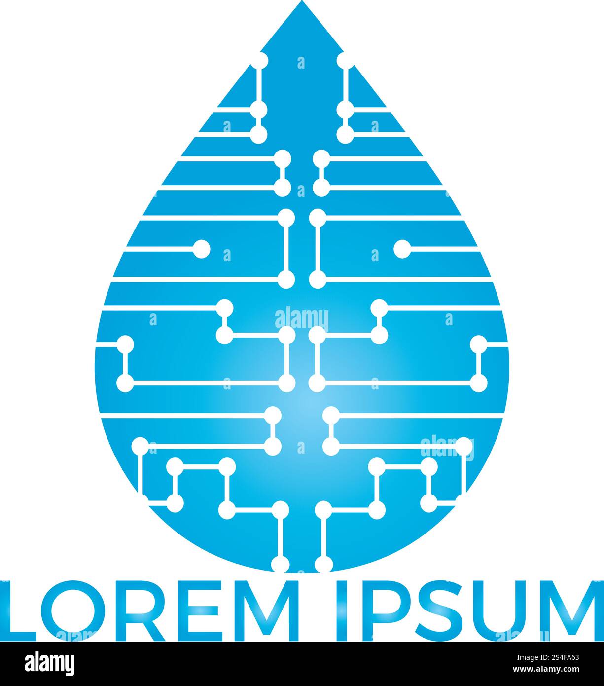 Smart technology water logo design. Water energy logo Stock Vector ...