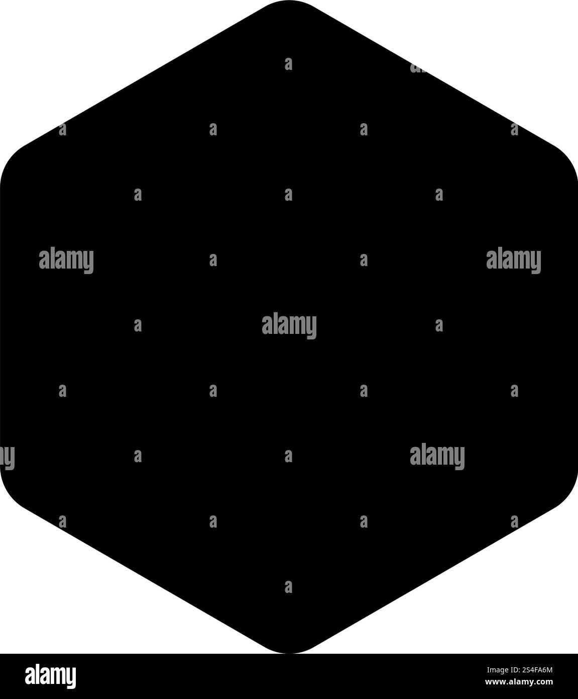 Hexagon with rounded corners icon black color vector illustration flat ...