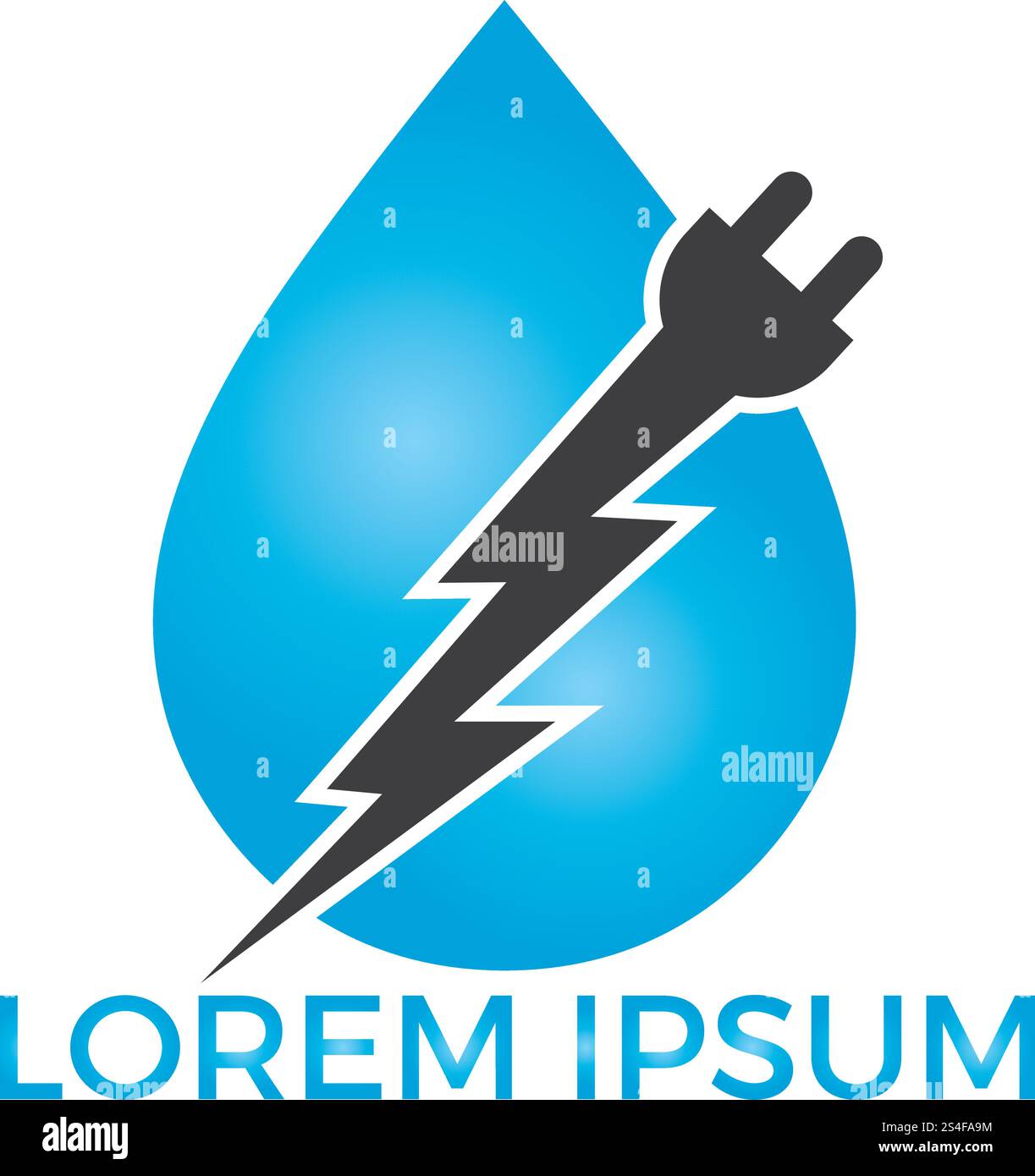 Water bolt and thunder logo design. Bolt drop creative and symbolic ...