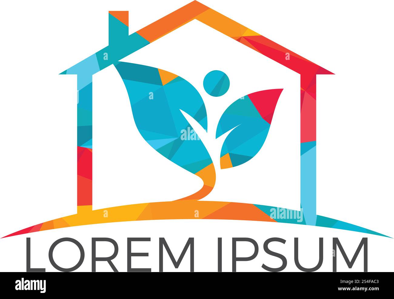 Green home energy protection vector logo design. Eco house, home care ...