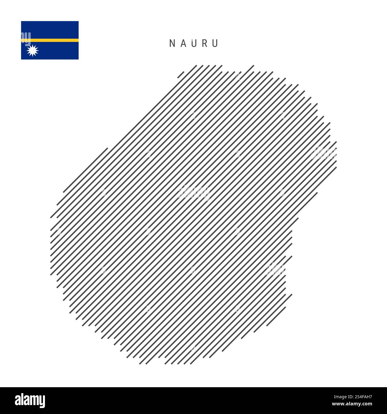 Nauru map from pattern of black slanted parallel lines. Nauruan map with gray diagonal lines ...
