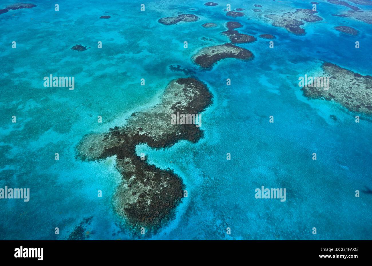 Aerial view of the Belize Barrier Reef Stock Photo - Alamy