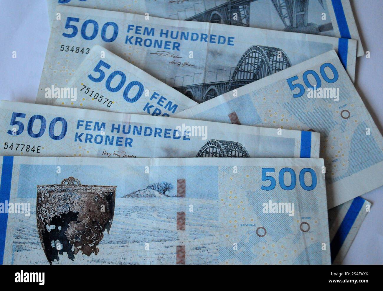 Copenhagen/ Denmark/12 JANUARY 2025/Danish kroner notes or bills and ...