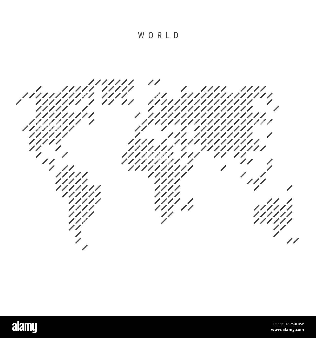 World map from pattern of black slanted parallel lines. World map with ...