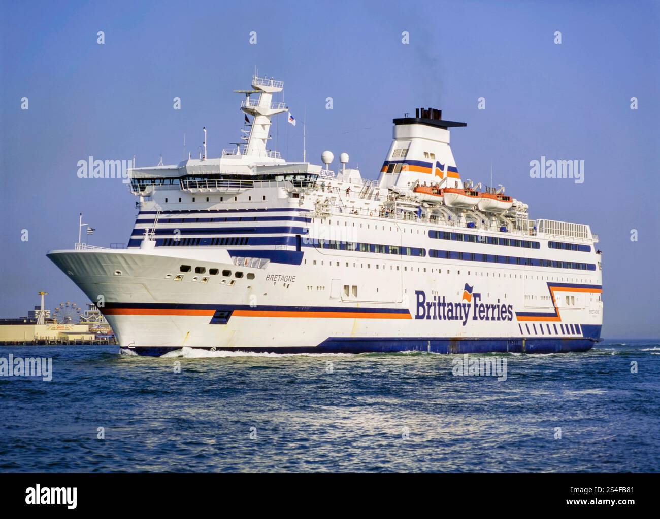 The cross-Channel ferry Bretagne (Brittany Ferries) in her original ...