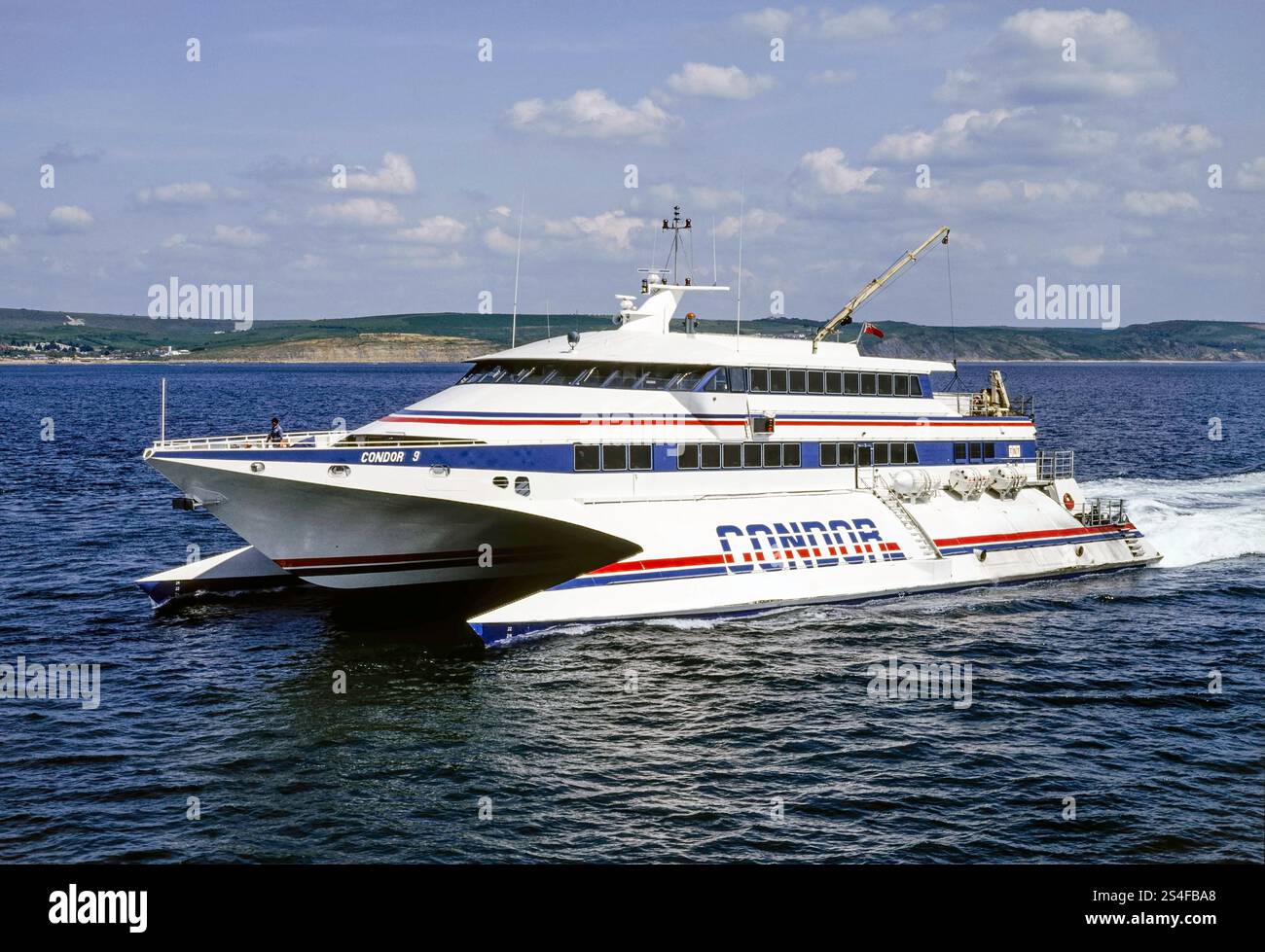Condor 9, a passenger-only high-speed ferry operated by Condor Ferries on the Weymouth - Channel ...