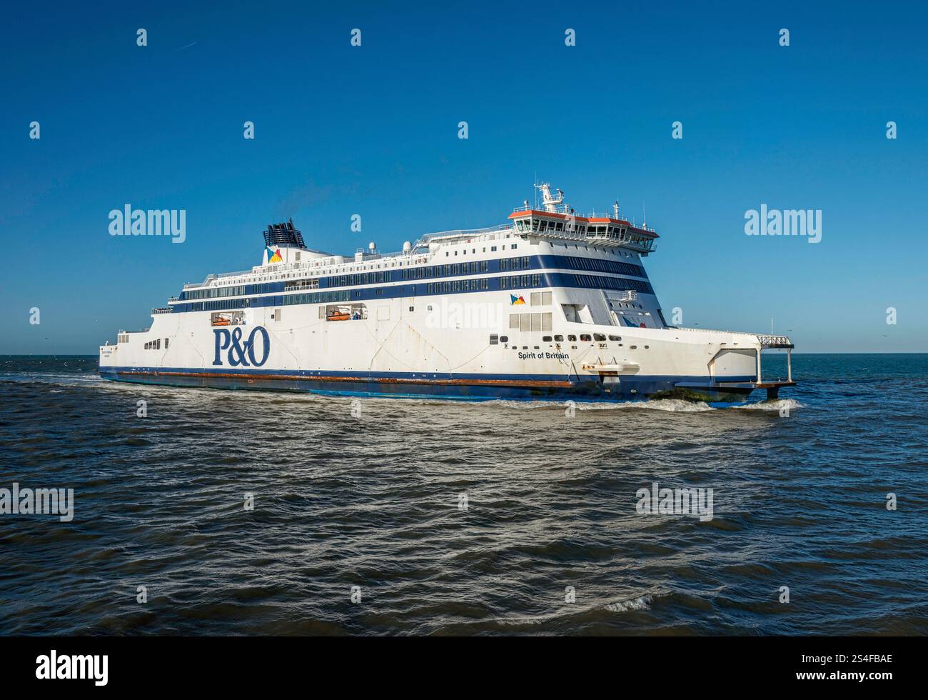 The cross-Channel ferry Spirit of Britain, operated by P&O Ferries on ...
