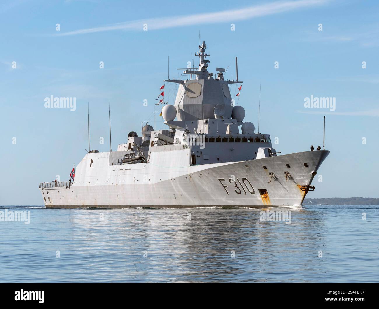 The Aegis-equipped HNOMS Fridtjof Nansen (F310) is a frigate operated ...