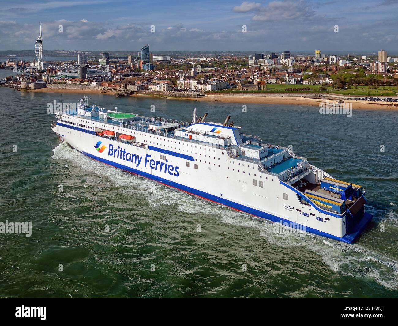 Galicia is an E-Flexer ferry operated by Brittany Ferries on the cross ...