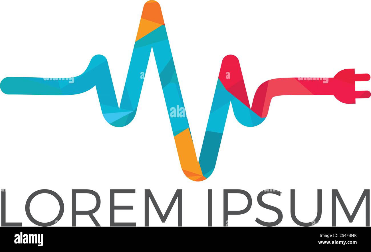 Pulse electrical logo design. Electrical logo design concept Stock ...
