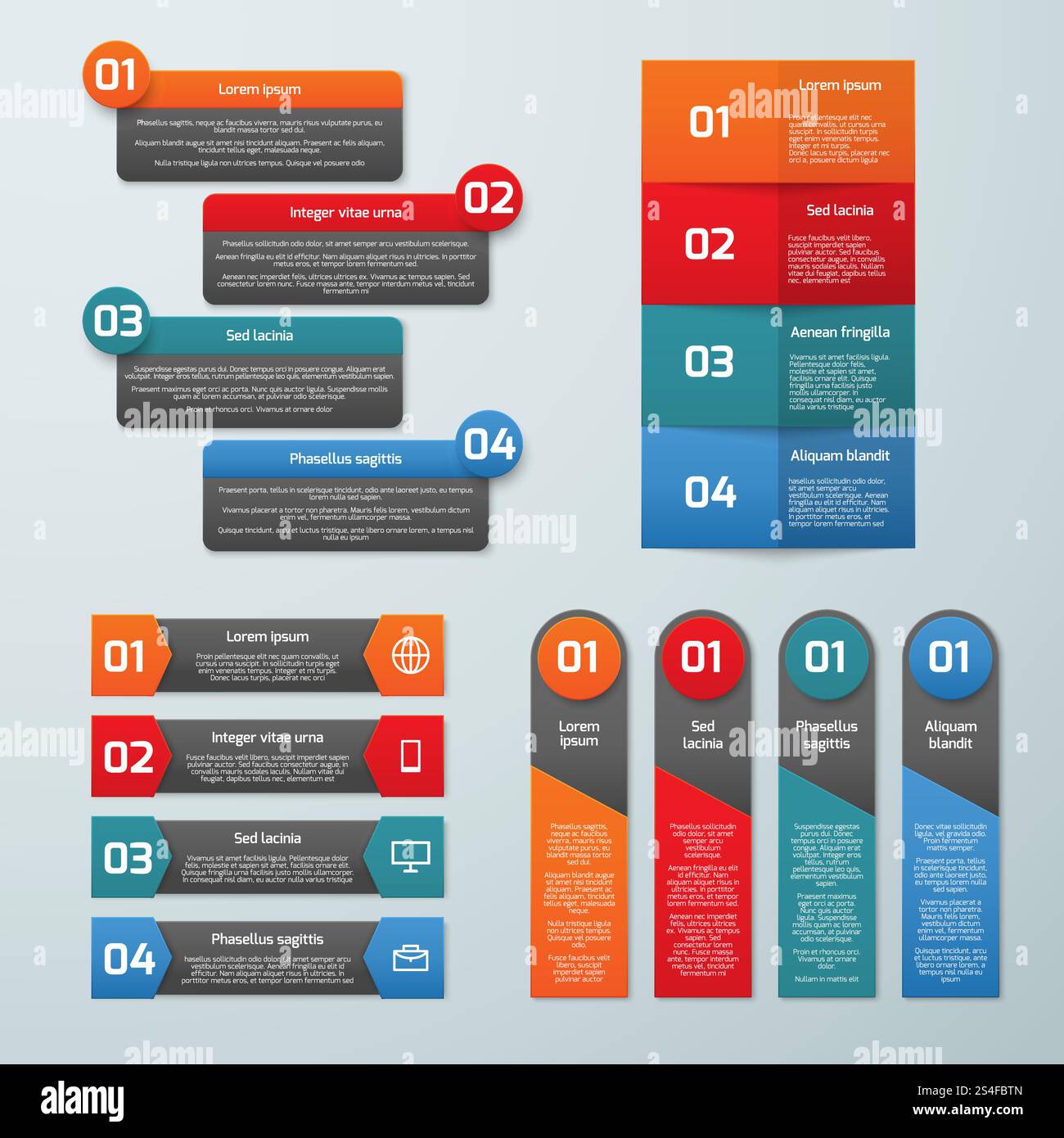 Step by step options vector infographic templates. Information tabs and ...