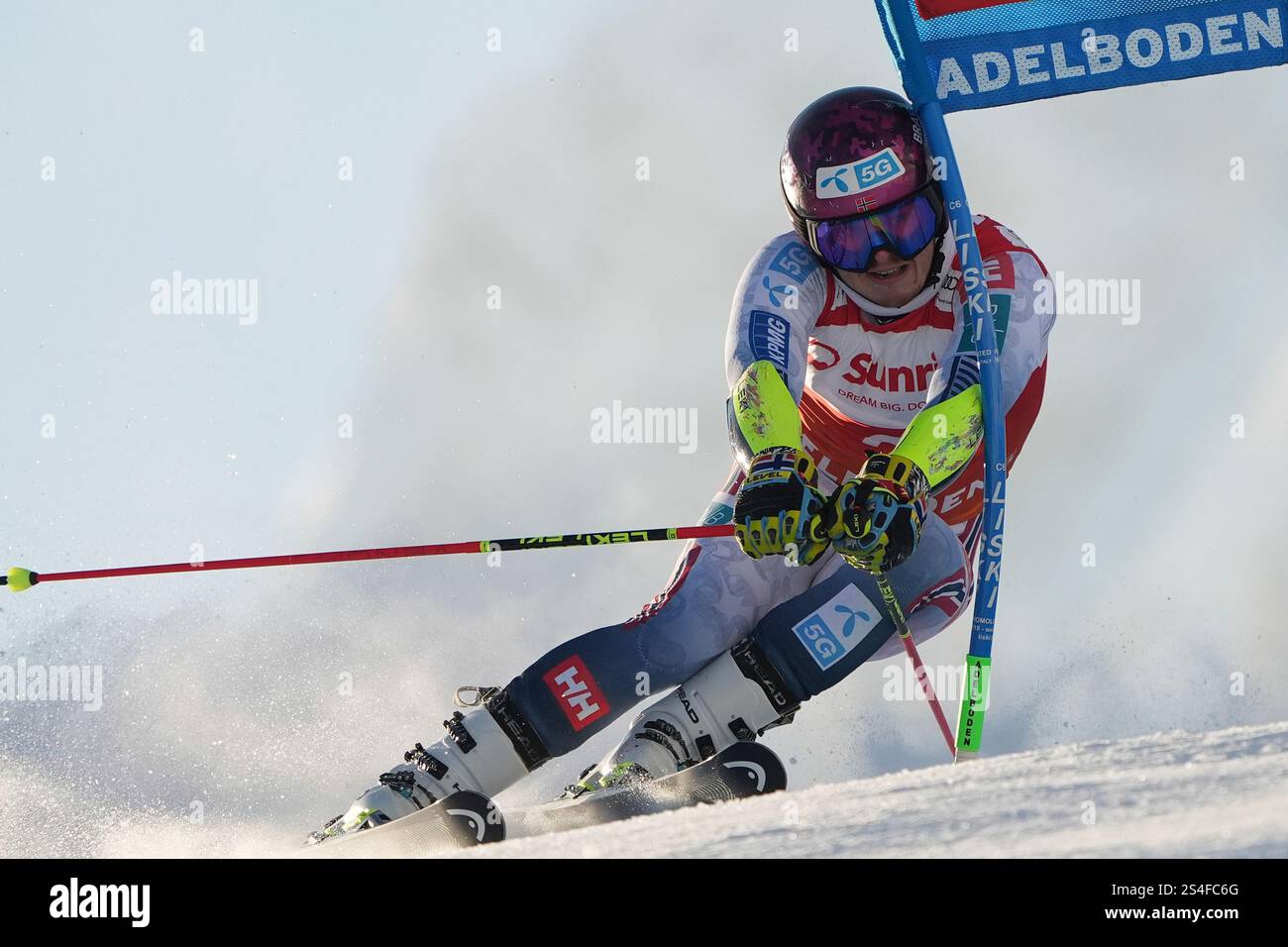 Norway's Atle Lie McGrath speeds down the course during an alpine ski ...
