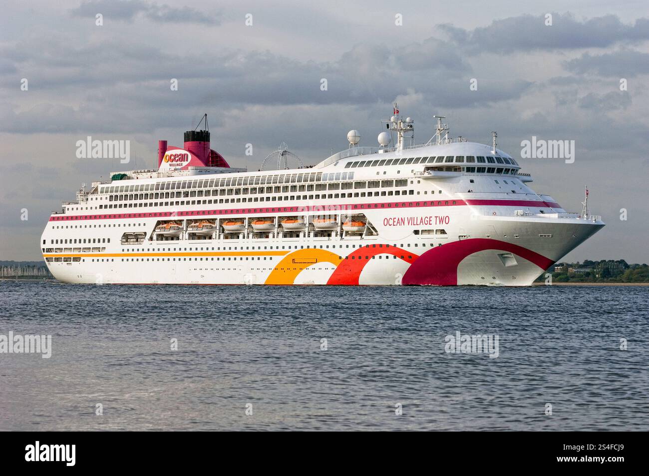 The cruise ship Ocean Village Two, operated by the short-lived P&O ...