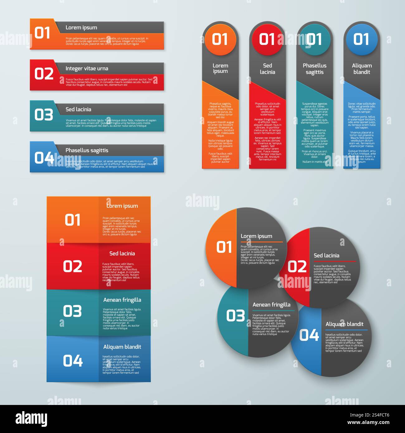 Minimalist optional tabs. Option schedule modules vector set. Optional ...