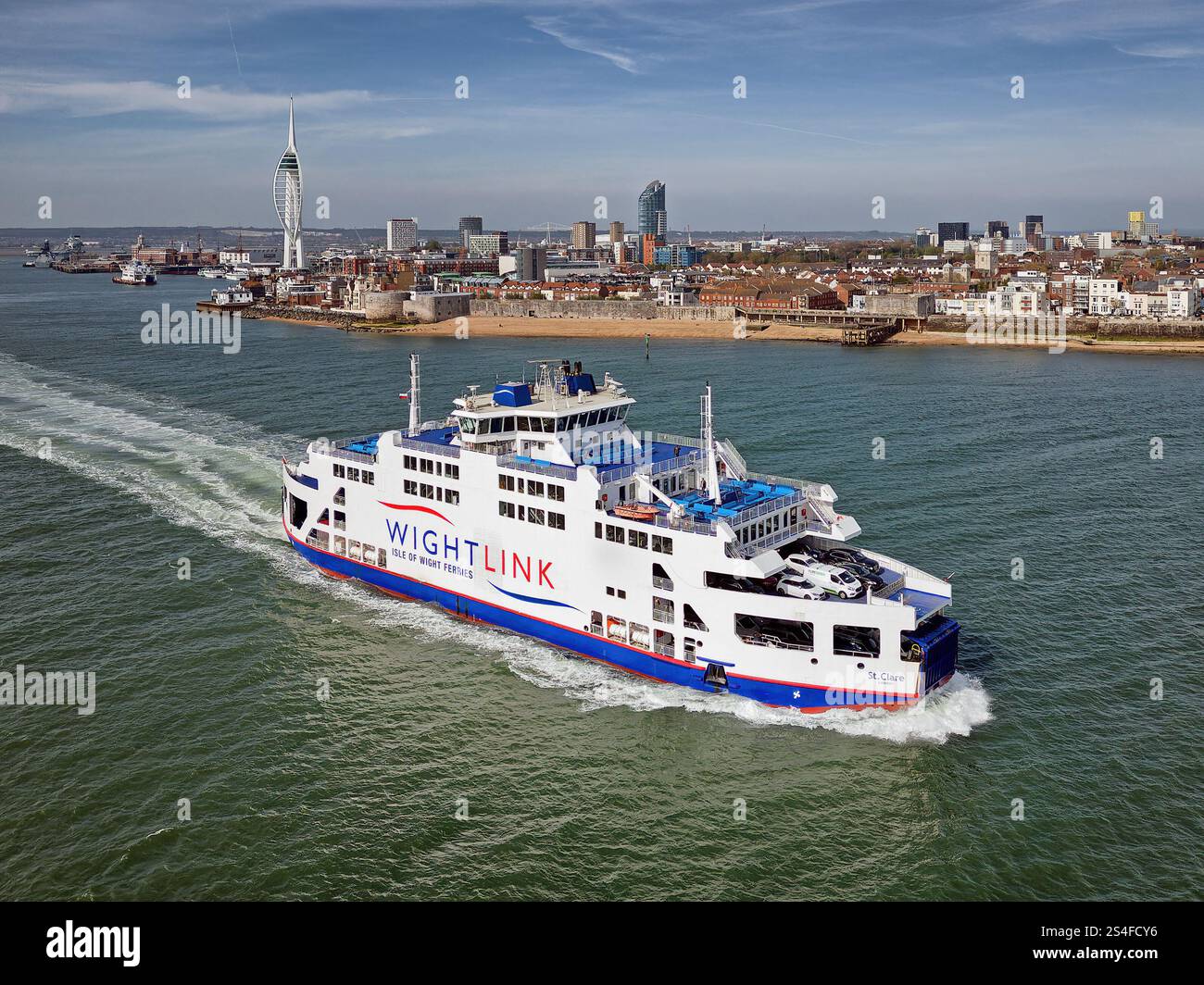 St. Clare is a ferry operated by Wightlink Ferries across the Solent ...