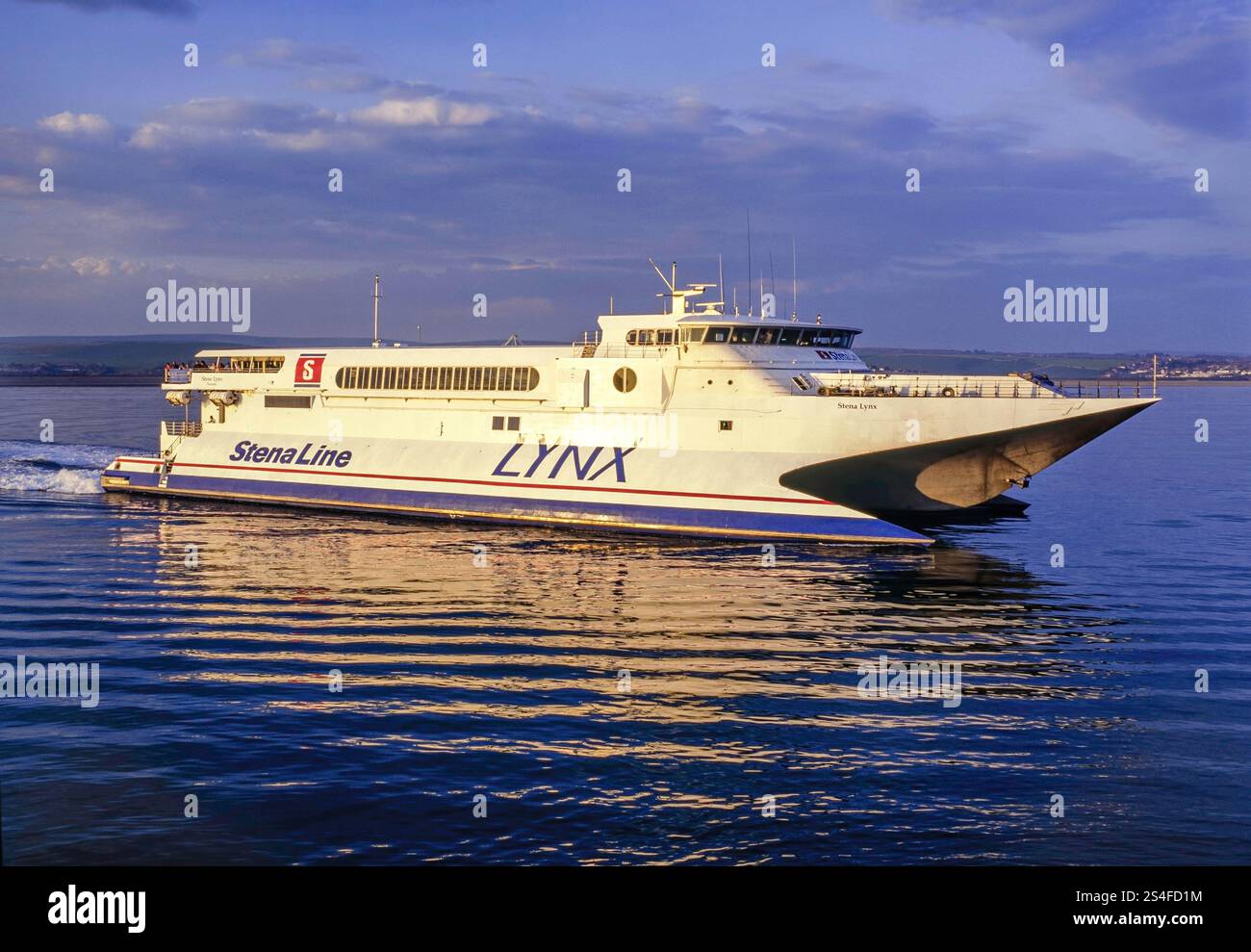The 74m Incat catamaran Stena Lynx on the Newhaven - Dieppe route in ...