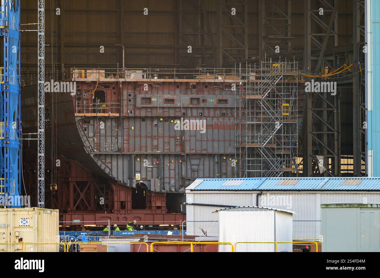 A Type 26 frigate module for the future HMS Cardiff under construction ...