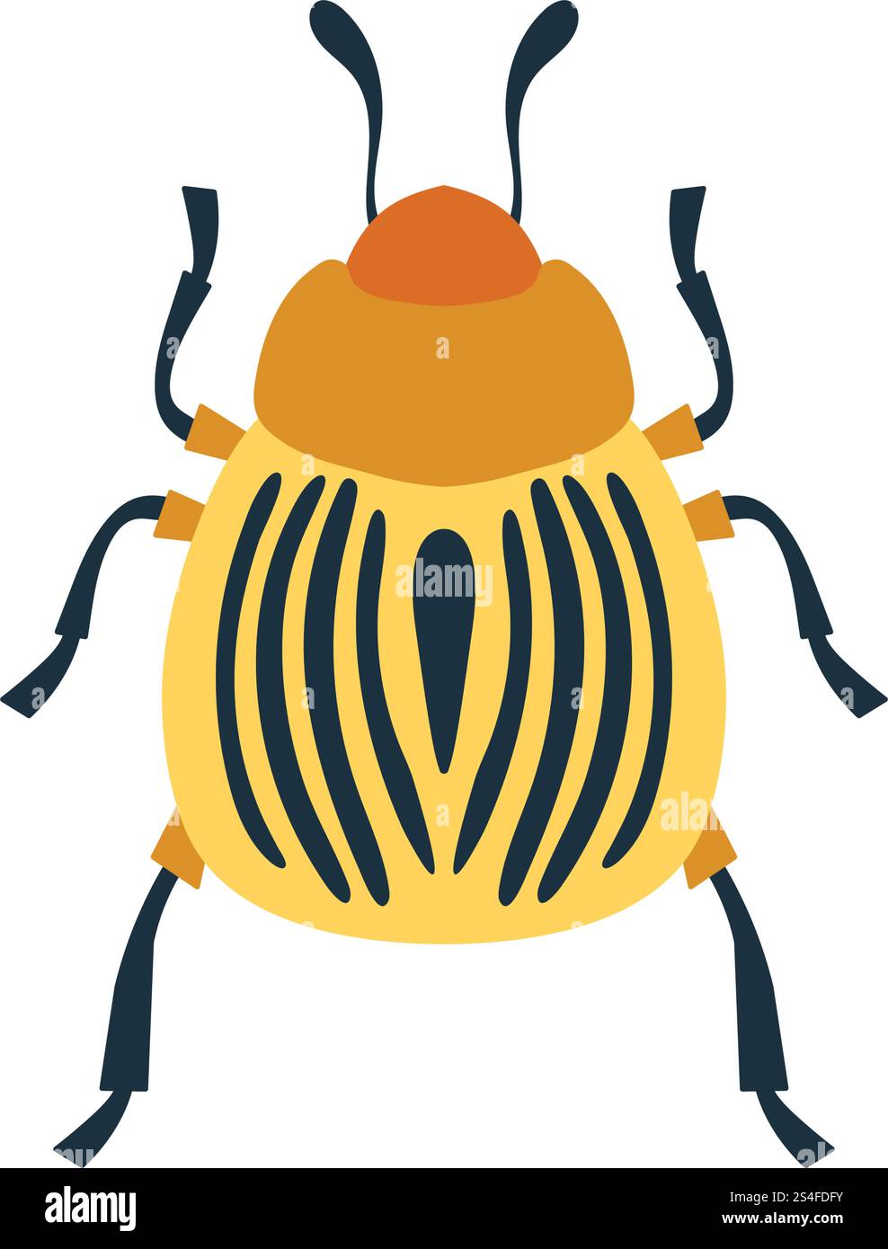 Colorado beetle icon. Flat color design. Vector illustration Stock ...