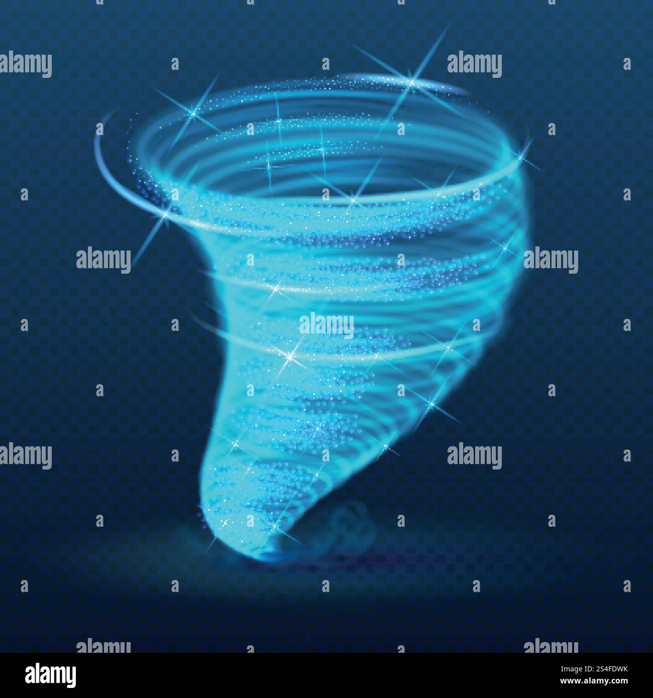 Light illuminated whirlwind, glowing tornado vector effect. Shining ...