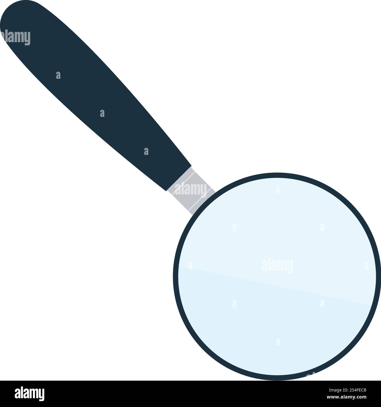Magnifying glass icon. Flat color design. Vector illustration Stock ...