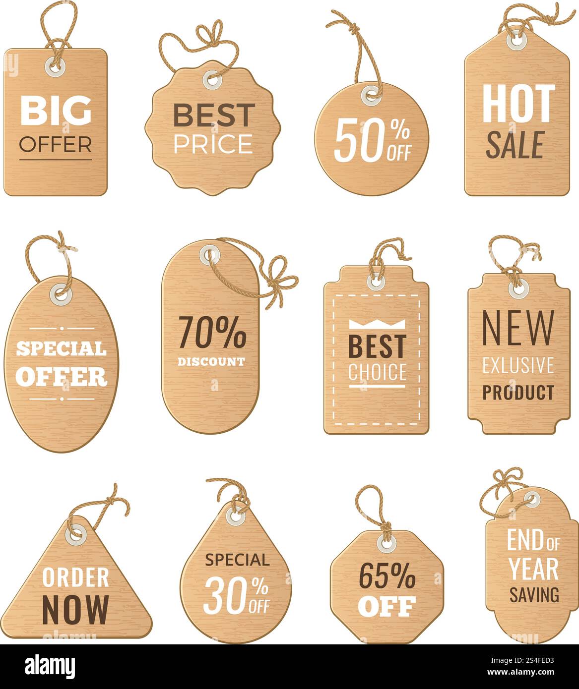 Discounts tags. Drop price and big sales. Vector pictures of labels set ...