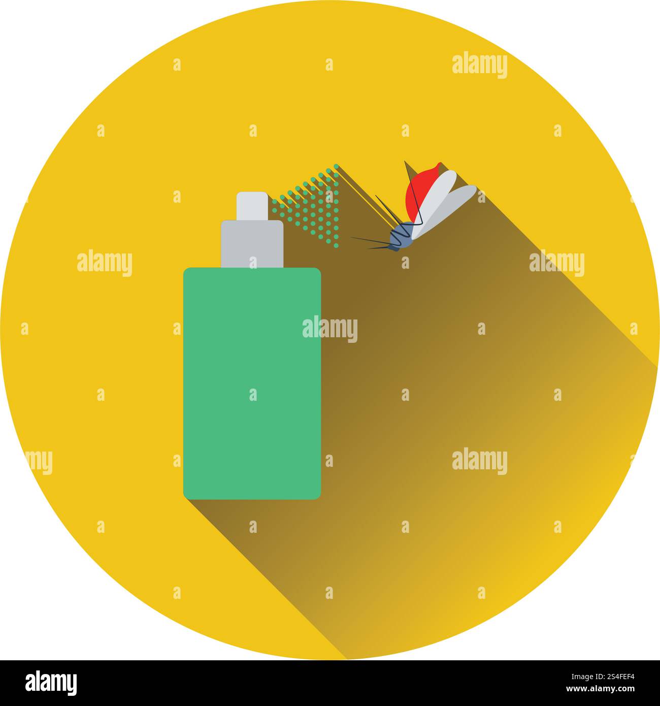 Flat design icon of mosquito spray in ui colors. Vector illustration ...
