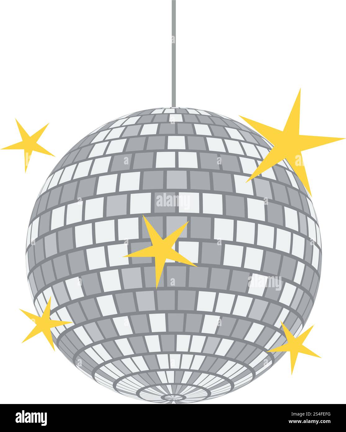 Night clubs disco sphere icon. Flat color design. Vector illustration ...