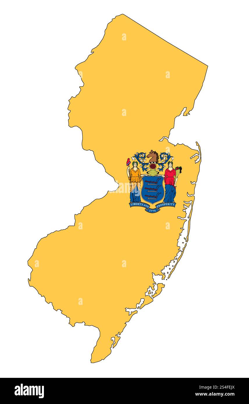 Shape new jersey state Cut Out Stock Images & Pictures - Alamy