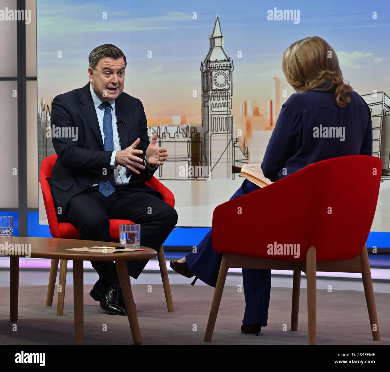 Mel Stride, shadow chancellor of the Exchequer arrives at BBC ...