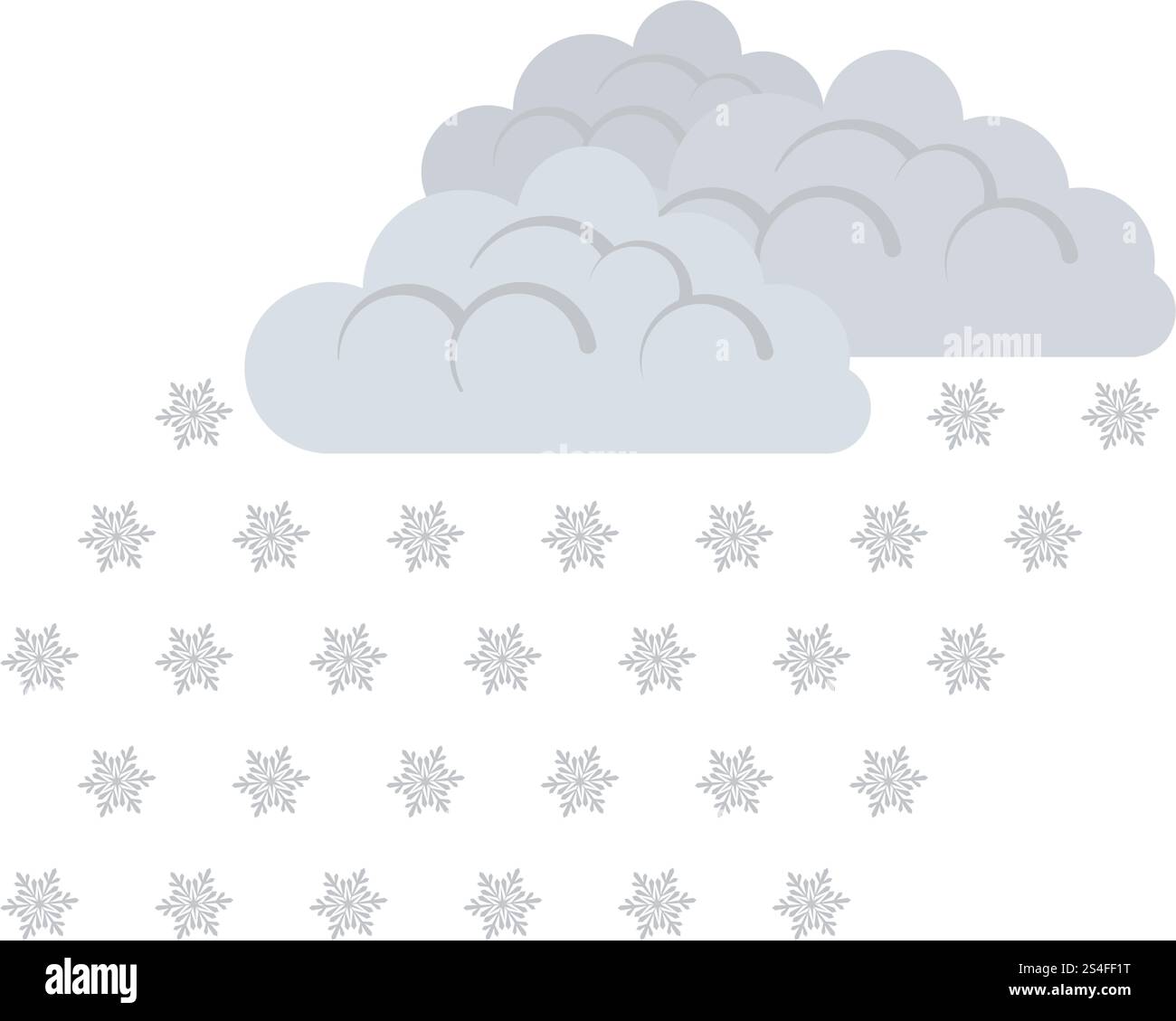 Snowfall icon. Flat color design. Vector illustration Stock Vector ...
