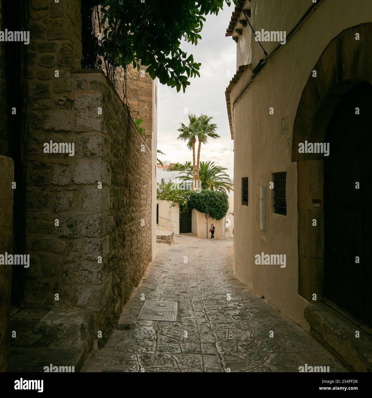 Streets and views of the ancient walled citadel of Dalt Vila, a UNESCO ...