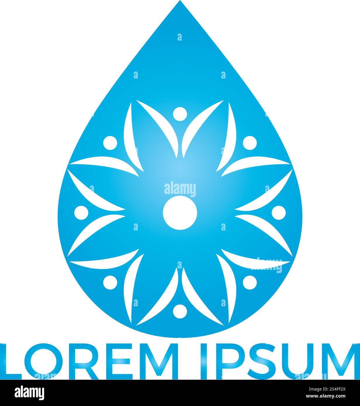 Water drop people logo design. Nature healthy and pure fresh water ...