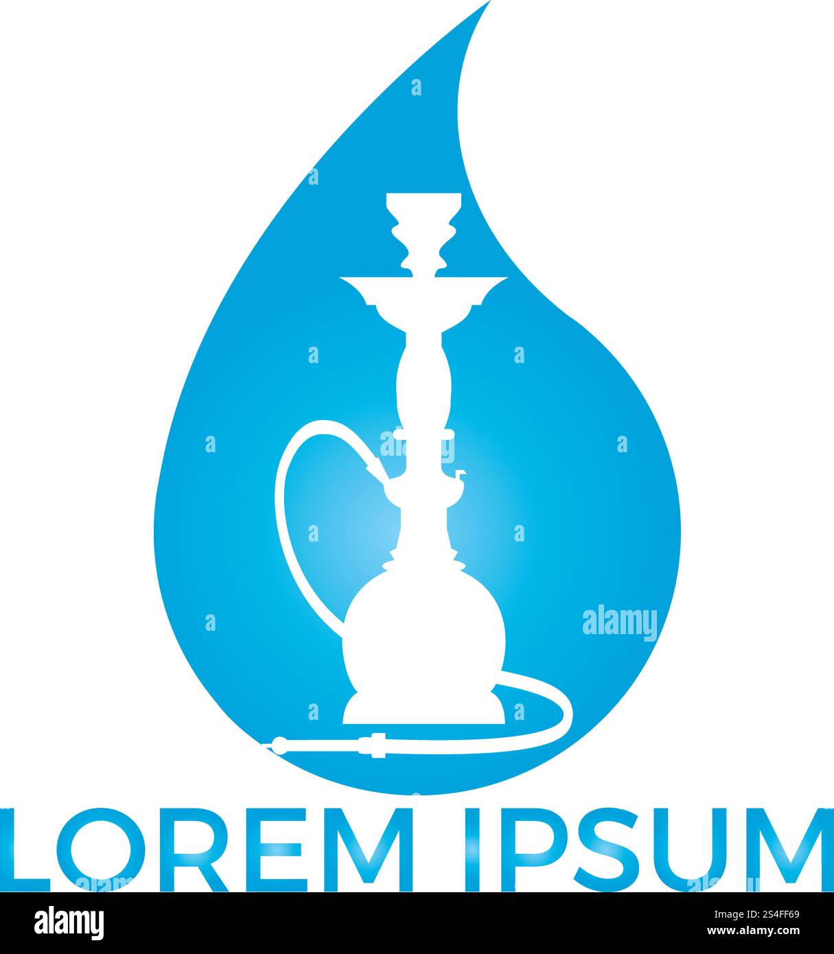 Water drop and Hookah logo design. Vintage sheesha logo. Lounge cafe ...