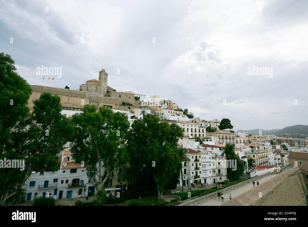 Streets and views of the ancient walled citadel of Dalt Vila, a UNESCO ...