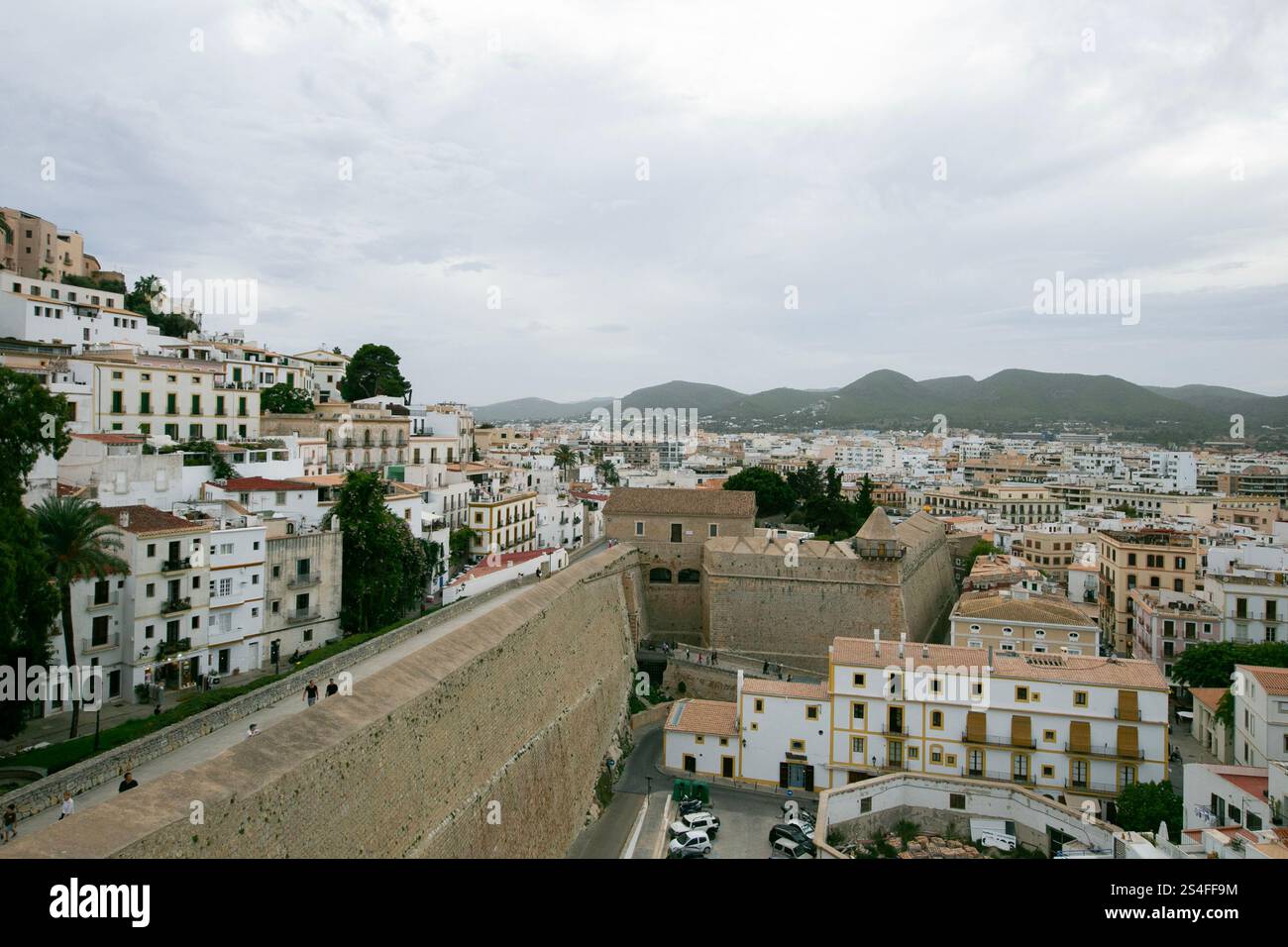 Streets and views of the ancient walled citadel of Dalt Vila, a UNESCO ...