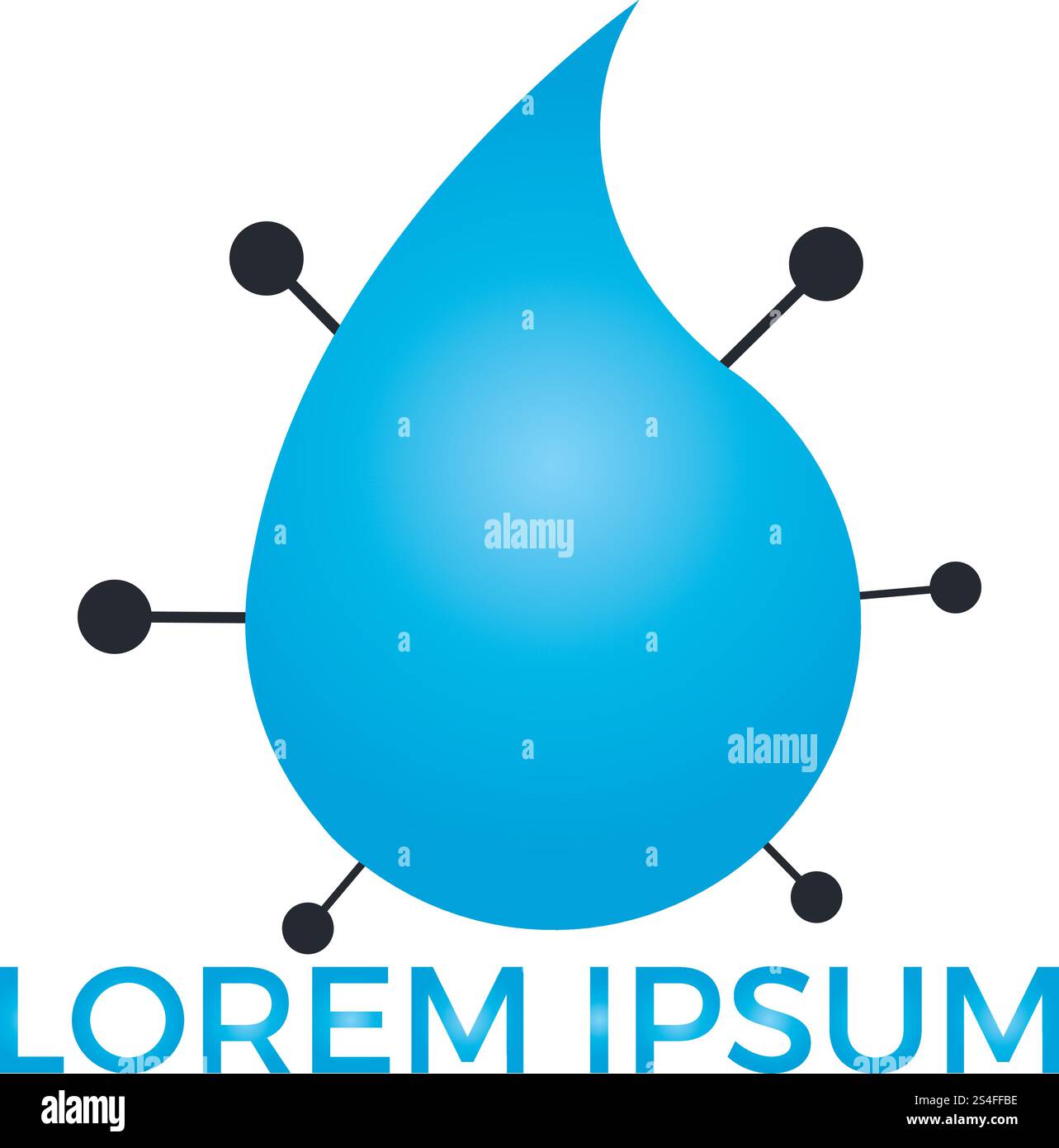 Smart technology water logo design. Water energy logo Stock Vector ...