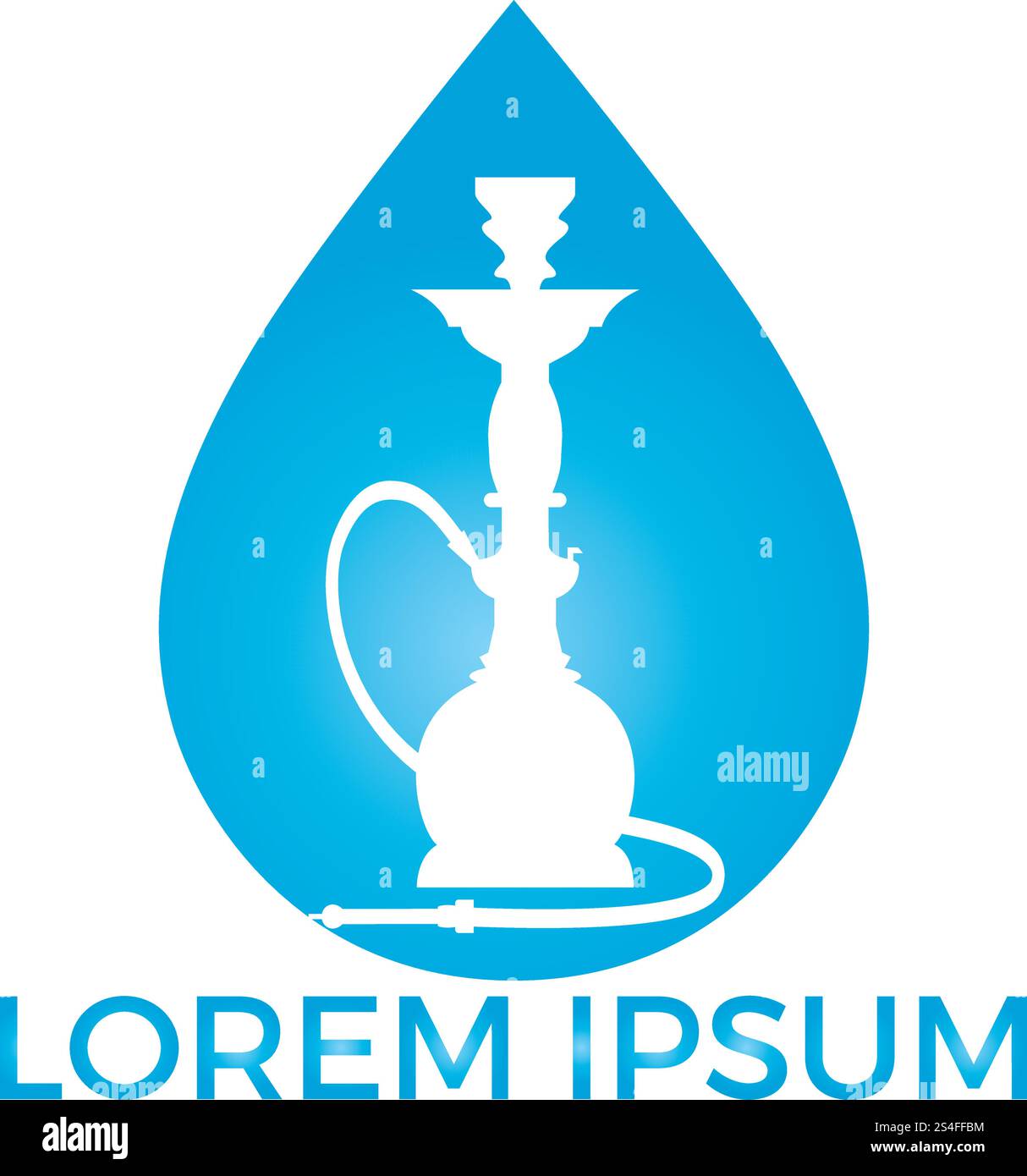 Water drop and Hookah logo design. Vintage sheesha logo. Lounge cafe ...